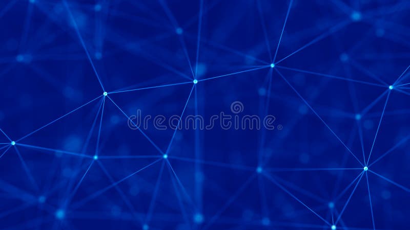 Abstract Digital Background. Big Data Visualization. Network Connection Structure. Science ...