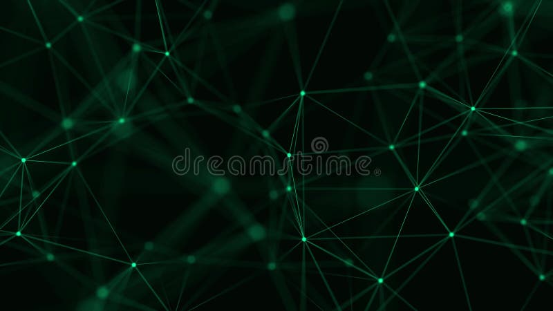 Abstract Digital Background. Big Data Visualization. Network Connection Structure. Science Green ...