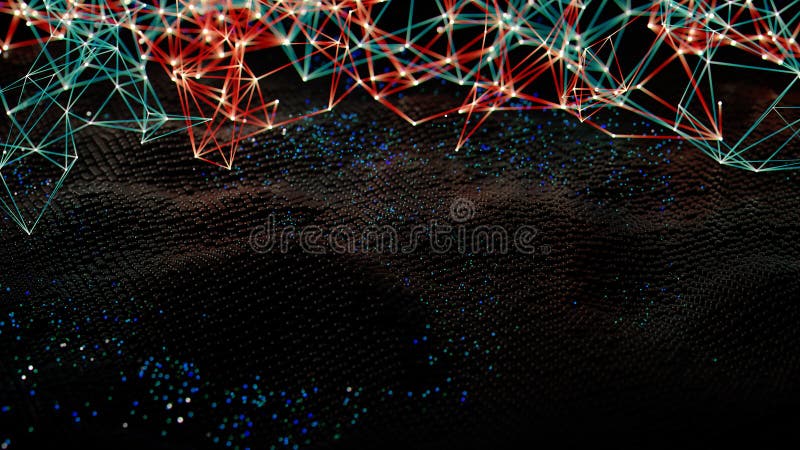 Abstract Digital Background. Big Data Visualization Stock Photo - Image ...