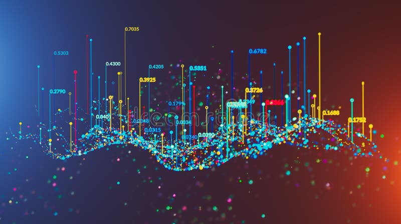 Abstract Digital Background. Big Data Visualization Stock Illustration ...