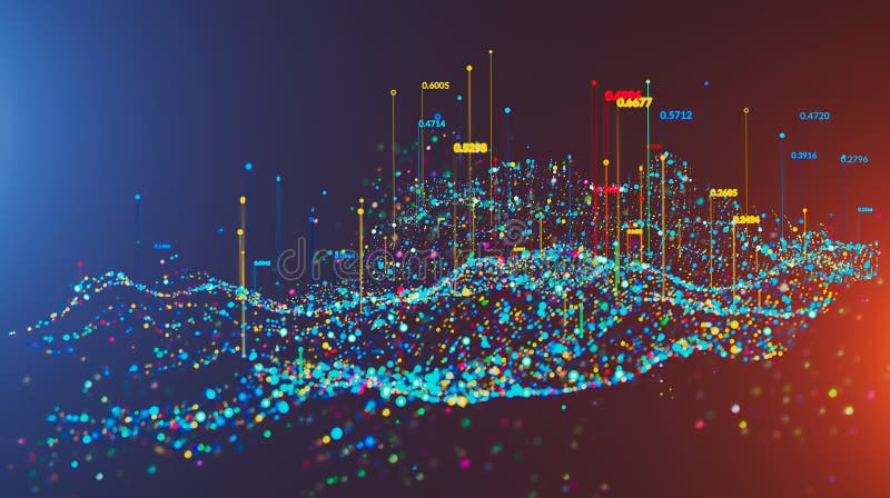Abstract Digital Background. Big Data Visualization Stock Image - Image ...
