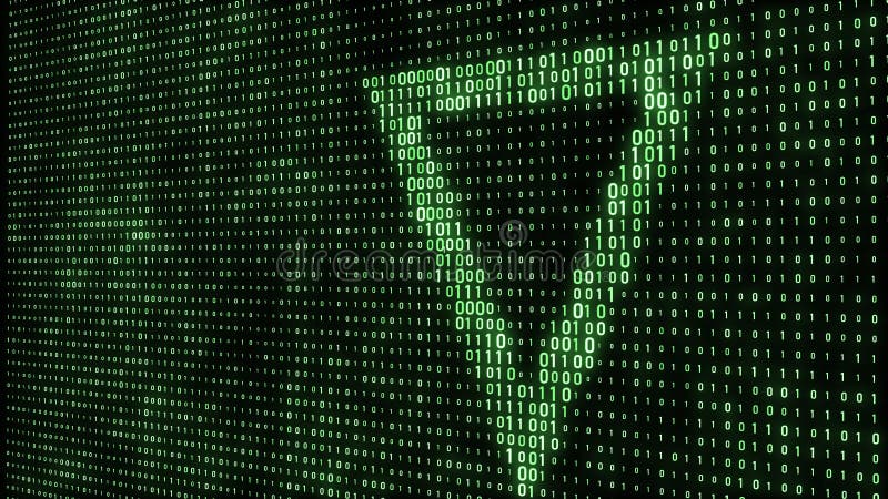 Binary Code Abstract Technology Background. Big Data. Coding or Hacker Concept. Binary Code ...