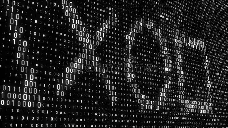 Abstract Digital Background. Binary Code. Abstract Shapes. Green Color ...