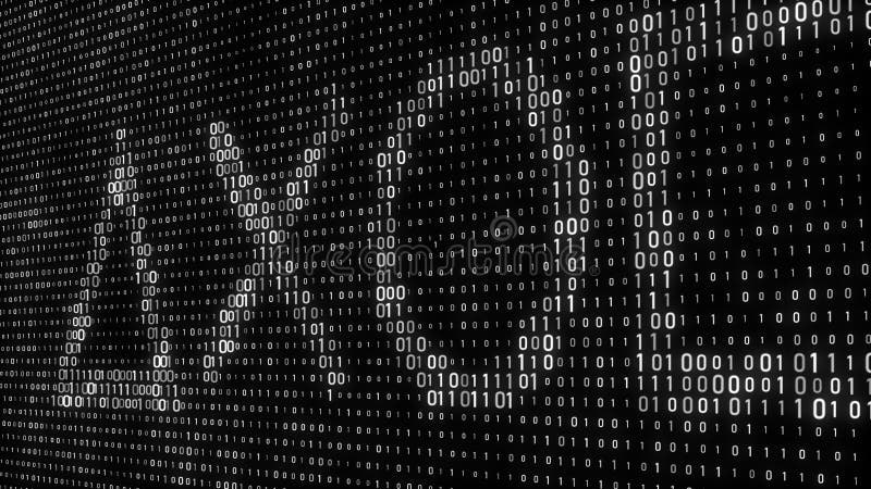 Abstract Digital Background. Binary Code. Abstract Shapes. Green Color ...