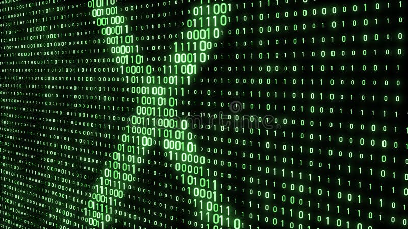 Binary Code Abstract Technology Background. Big Data. Coding or Hacker Concept. Binary Code ...