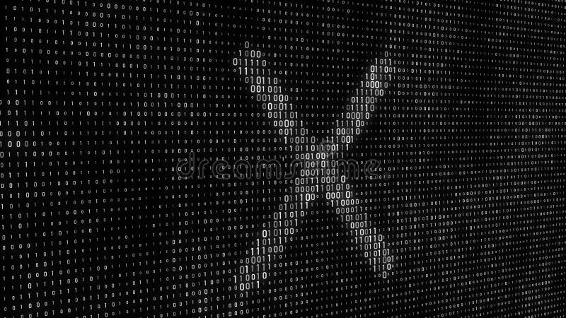 Abstract Digital Background. Binary Code. Abstract Shapes. Green Color ...