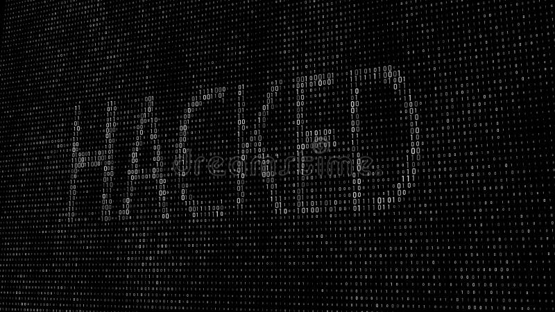 Binary Code Abstract Technology Background. Big Data. Coding or Hacker Concept. Binary Code ...