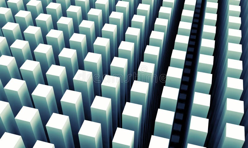 Abstract Digital Background with Blue Columns Array Pattern Stock ...