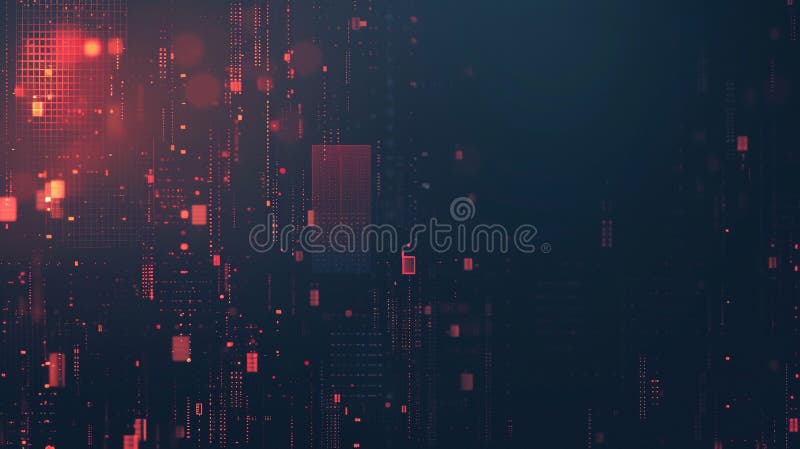Abstract Digital Background with Blue and Red Color Scheme. Numerous ...