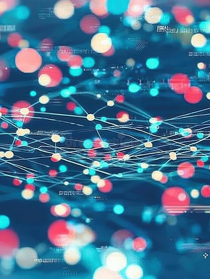 Abstract Digital Background with Colorful Bokeh and Light Effects Stock ...