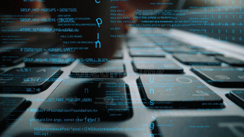 Abstract Digital Background with Computer Code, Technology Concept, Data Processing, Programming ...