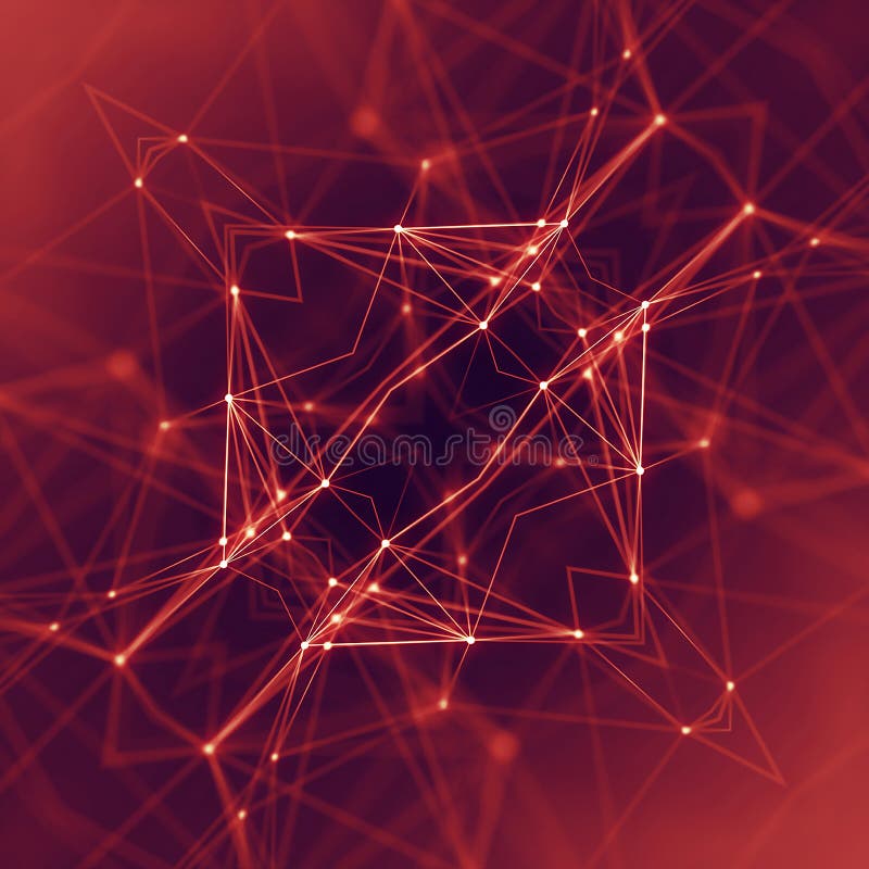 Abstract Digital Background Connecting Dots and Lines. Information ...