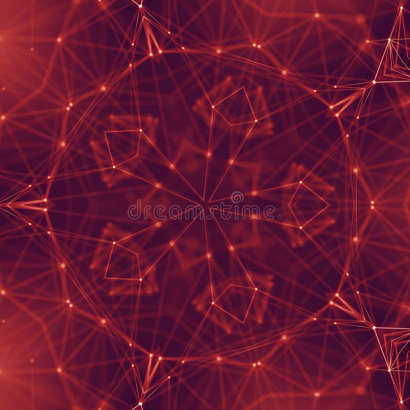 Abstract Digital Background Connecting Dots and Lines. Information ...