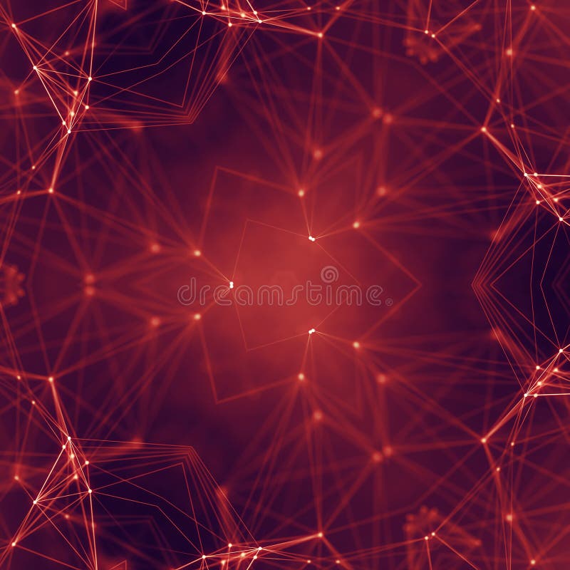 Abstract Digital Background Connecting Dots and Lines. Information ...