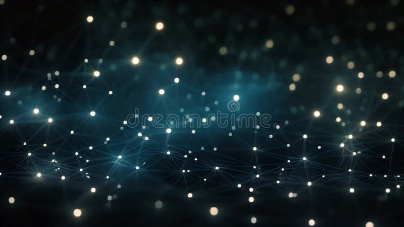 Abstract Digital Background With Connecting Dots And Lines Network Connection Structure Stock