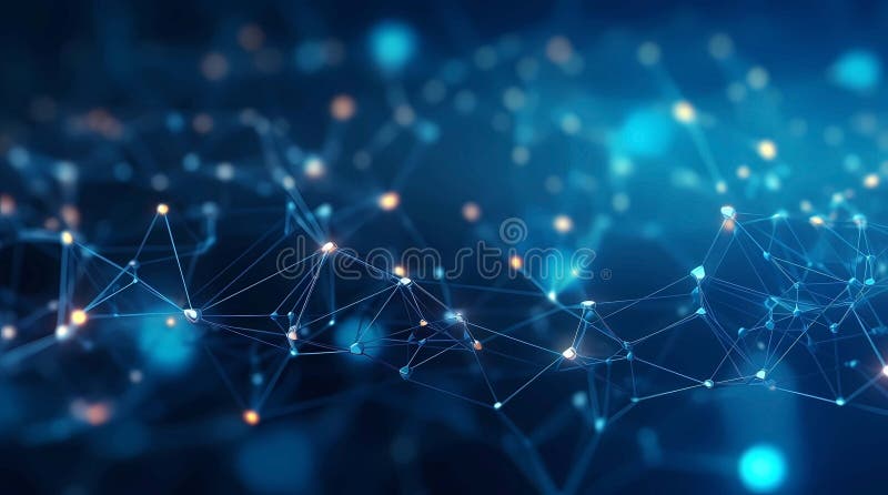 Abstract Digital Background With Connection Lines And Dots Network Concept Generative Ai