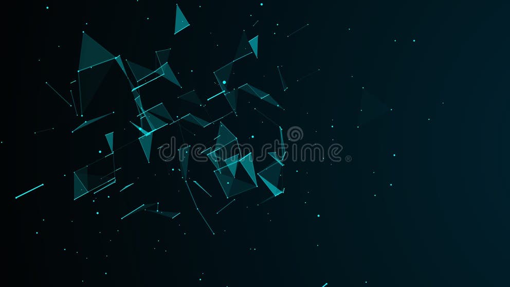 Abstract Digital Background. Cosmic Particles. the Effect of Plexus ...