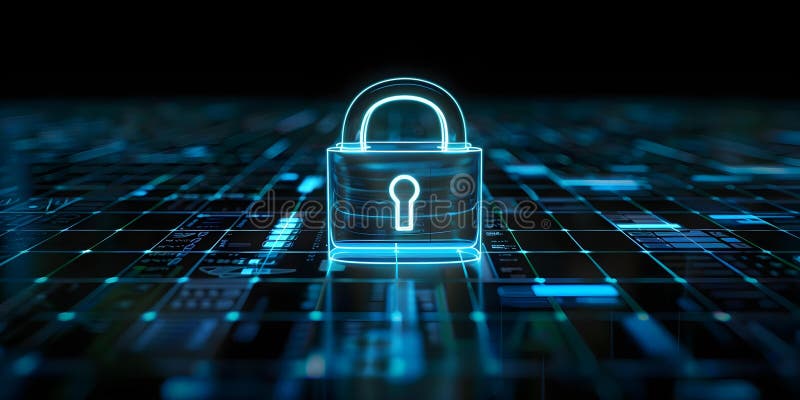 Abstract Digital Background with a Cyber Security Theme in a Global ...