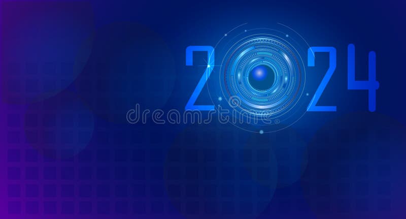 2024 Abstract Digital Background Design. Greeting Card, Banner, Poster ...