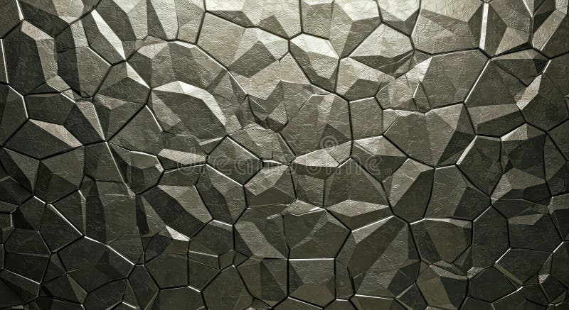 Hammered Metallic Irregular Geometric Tile Mosaic Background - Abstract ...