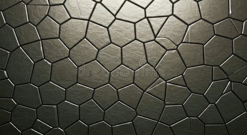 Hammered Metallic Irregular Geometric Tile Mosaic Background - Abstract ...