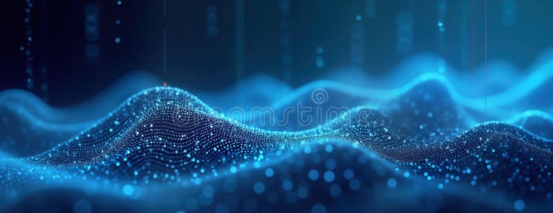 Abstract Digital Background Displays Generative AI Tech. Blue Data ...