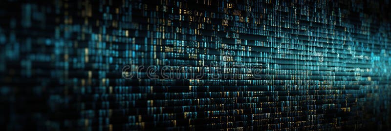 Abstract Background with Lots of Program Code and Data Stock Illustration - Illustration of ...