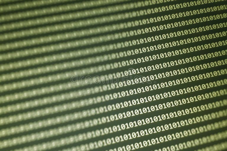 Abstract Digital Background Featuring a Matrix of Binary Code in Green ...