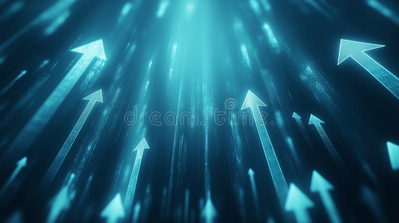 Abstract Digital Background Featuring a Series of Arrows Pointing ...