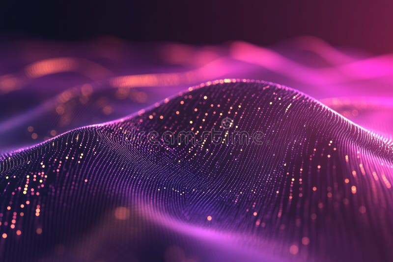 Abstract Digital Background with Flowing Data Waves in Vibrant Colors ...