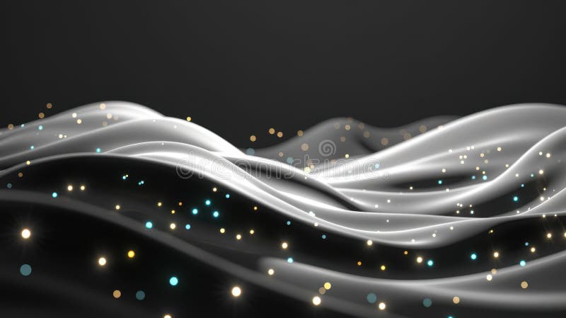 Abstract Digital Background of Glowing Grey Points and Lines ...