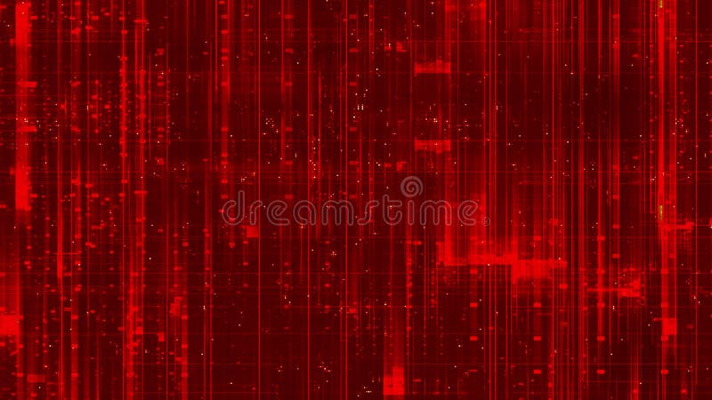 Abstract Digital Background with Glowing Red Lines and Light Particles ...