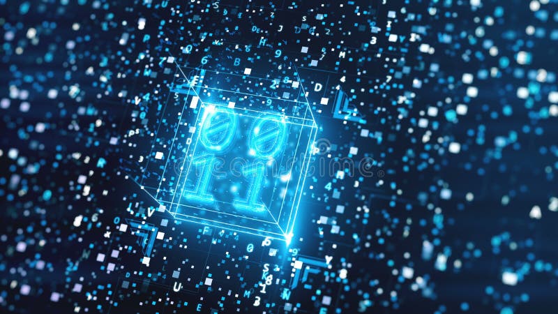 Digital Hexadecimal Background. Big Data Digital Code. Futuristic Information Technology Concept ...