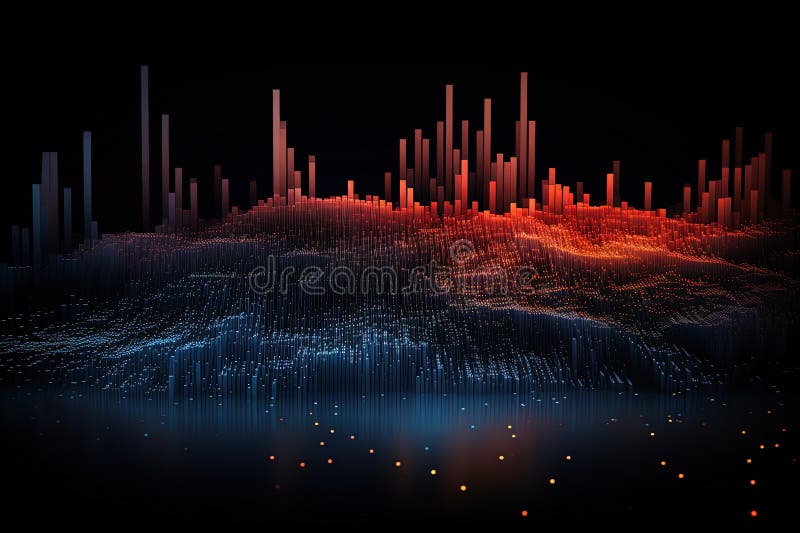 Abstract Digital Background, Interaction between Data and Patterns ...