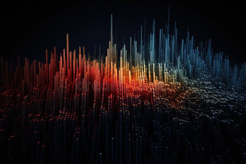 Abstract Digital Background, Interaction between Data and Patterns ...
