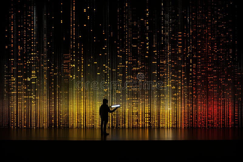 Abstract Digital Background, Interaction between Data and Patterns ...