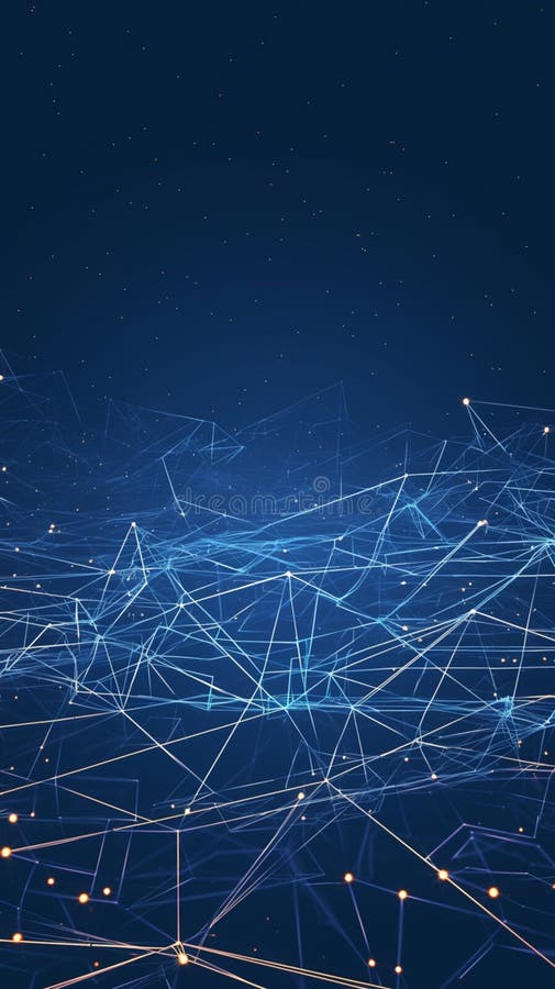 Abstract Digital Background Interconnected Dots and Lines Form ...