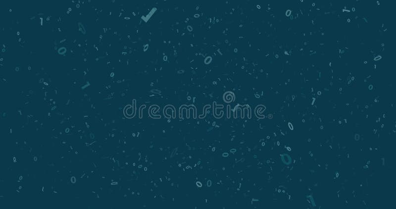 Falling Zero-one Digits on the Screen. High Technology Concept Stock ...