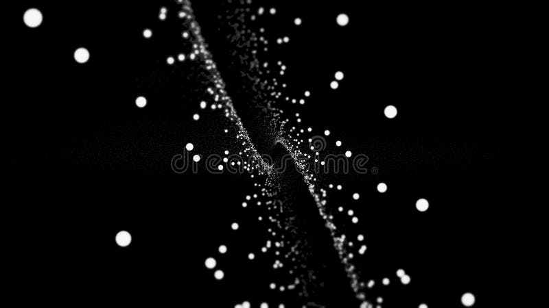 Abstract Digital Background with Moving and Flicker Particles on Black ...