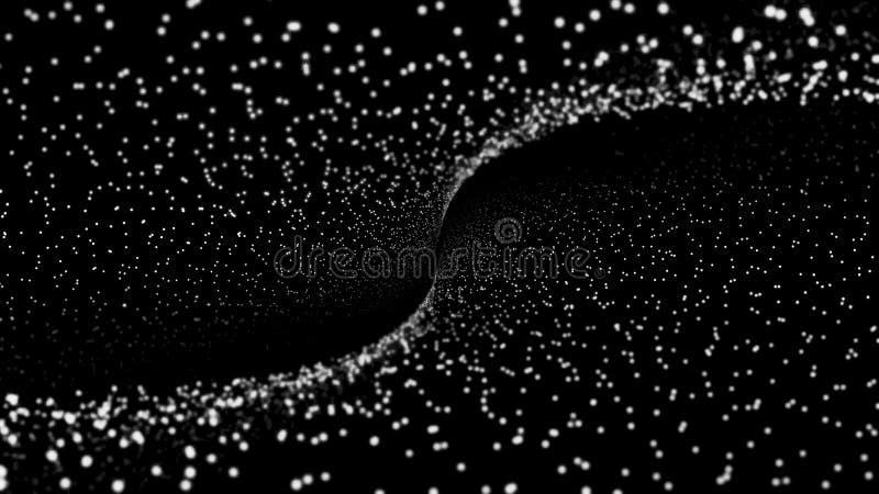 Abstract Digital Background with Moving and Flicker Particles on Black ...
