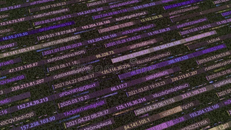 Abstract Digital Background Of Narrow Horizontal Stripes With Hacking ...