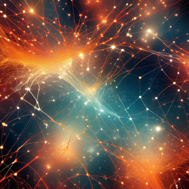 Abstract Digital Background of Neural Networks Stock Image - Image of ...