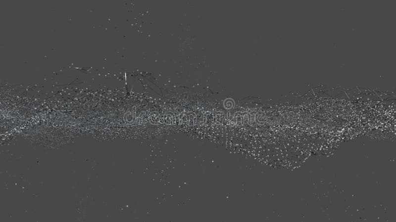 Abstract Digital Background with Particles Stock Illustration ...