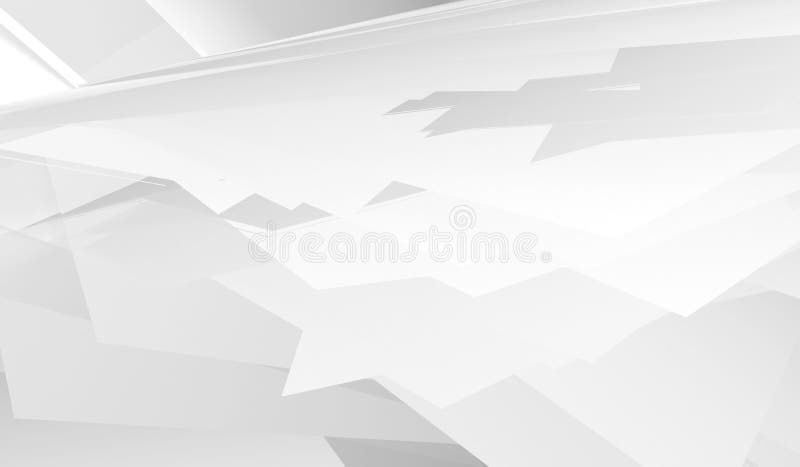 Abstract Digital Background Pattern, White 3d Stock Illustration ...