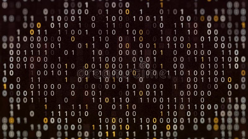 Abstract Digital Background Of Programming Binary Code Seamless Loop