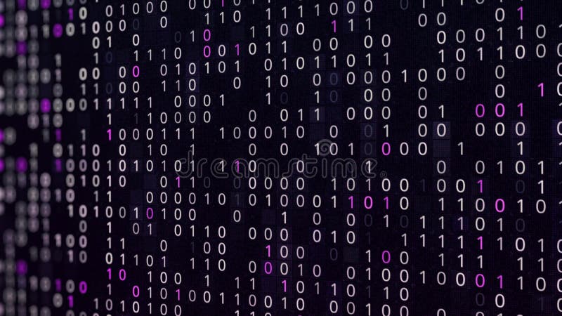 Abstract Digital Grid with Symbols Changing Fast, Seamless Loop. Animation Stock Illustration ...