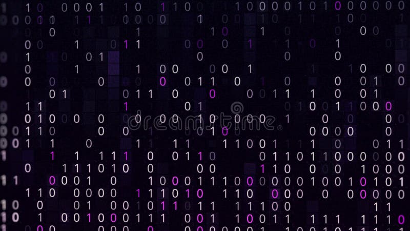 Abstract Digital Background Of Programming Binary Code Seamless Loop