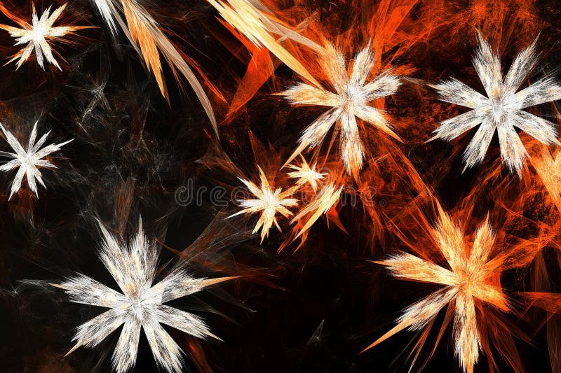An Abstract Digital Background with Radiating Starbursts in Bright ...
