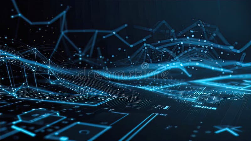 Abstract Digital Background with Smooth Lines and Particles, Ideal for ...