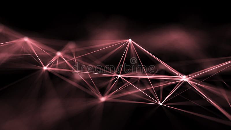 Abstract Digital Background. Space Filled with Polygons and Dots Stock ...